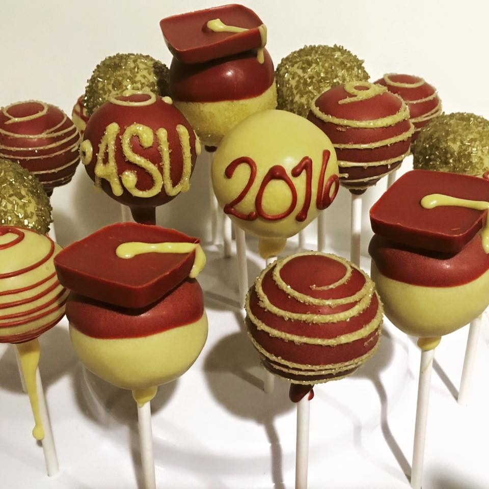 ASU graduation cake pops! | Hidden Gem Cakes